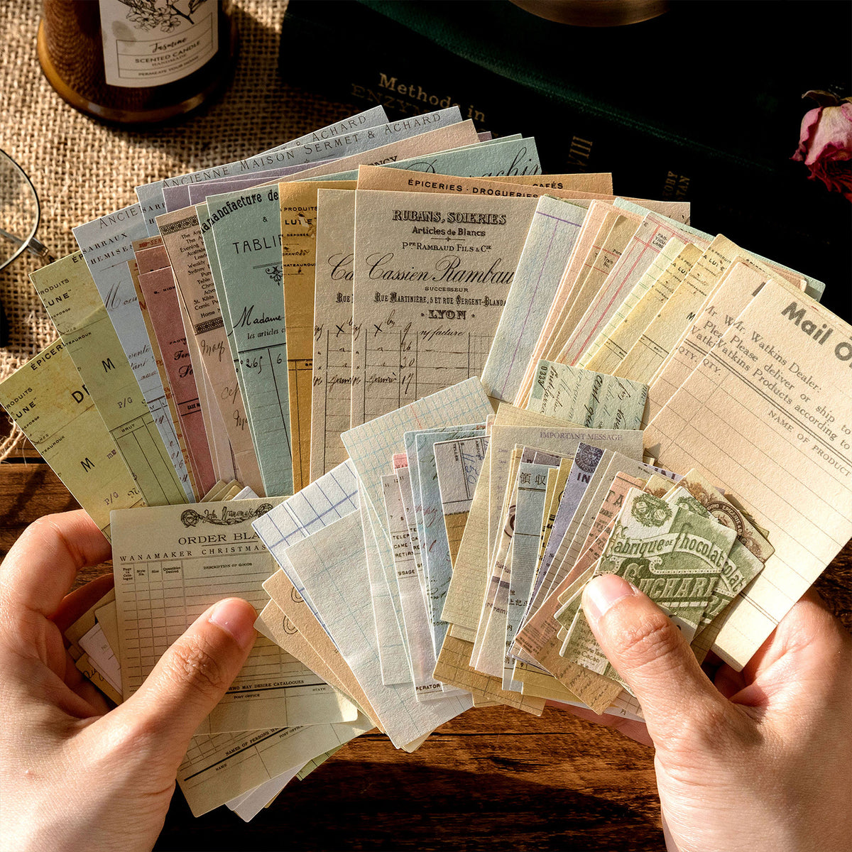 Scrapbook Paper Receipt Collection 100pcs - NZ & AU Shipping – Hedgehog ...