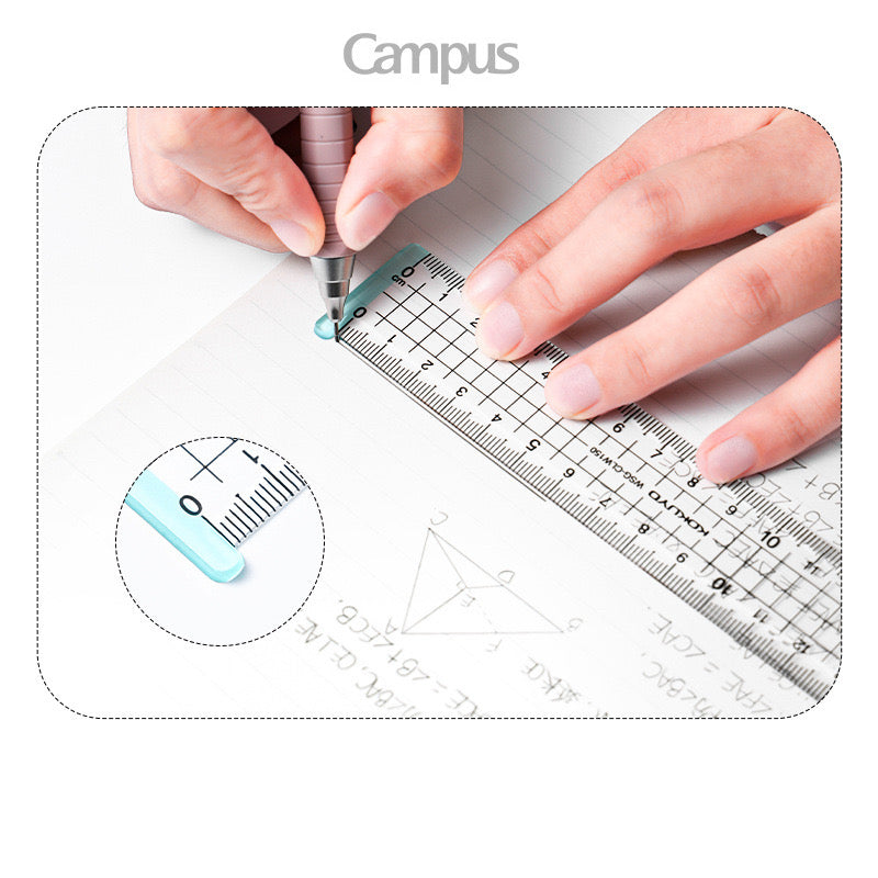 Kokuyo Campus Acrylic Ruler Clear 15cm - Hedgehog Journals - NZ, AU &US ...