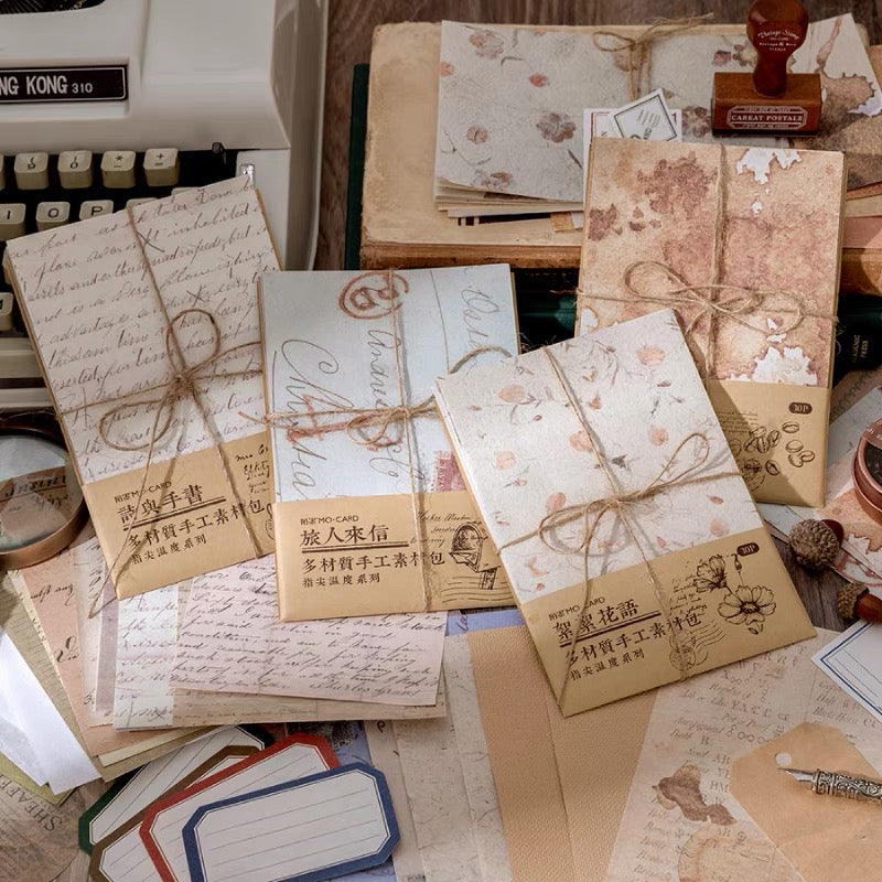 Scrapbook Paper 30 Sheet Set - Coffee Stained – Hedgehog Journals